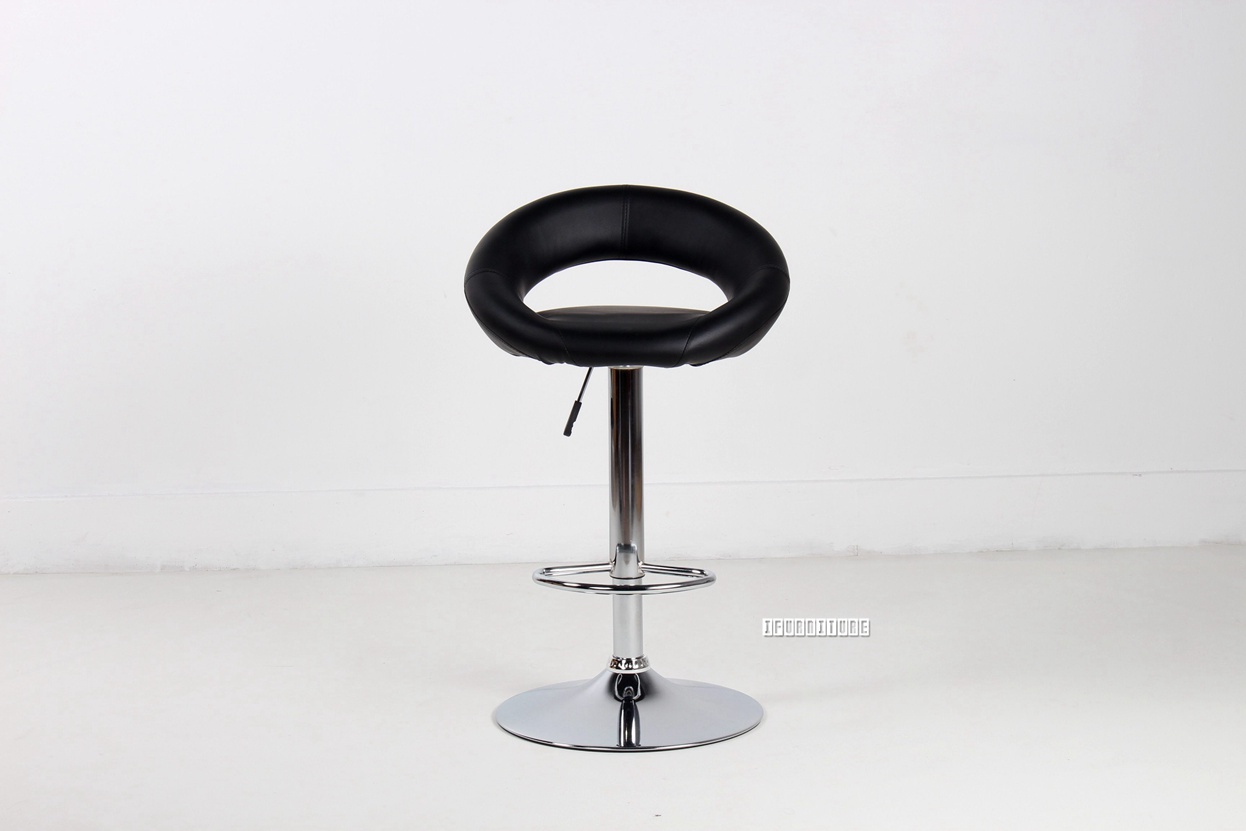 ANNIE Adjustable Swivel Gas Lift Bar Stool -White