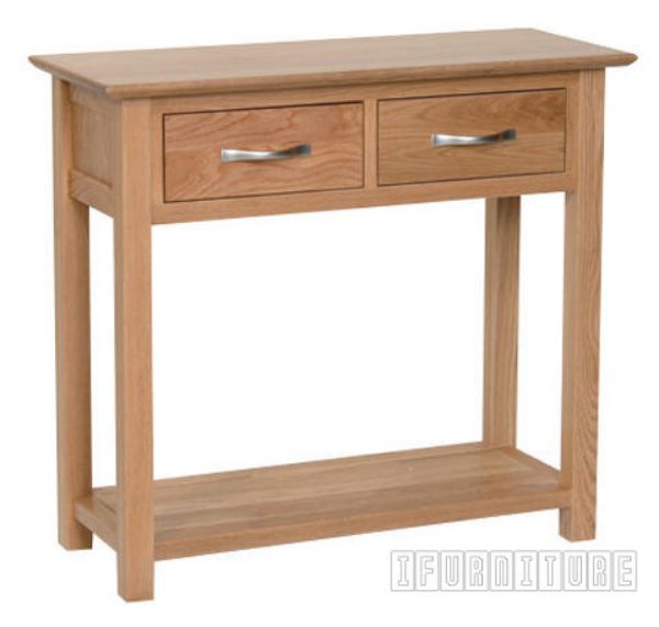 NEWLAND Solid Oak 2 Drawer Console Table