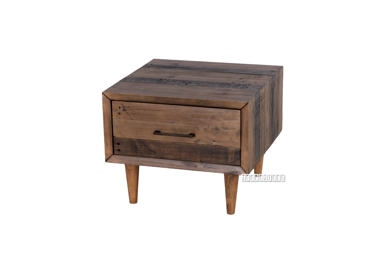 HENDRIX Solid Reclaimed Pine Wood Side Table