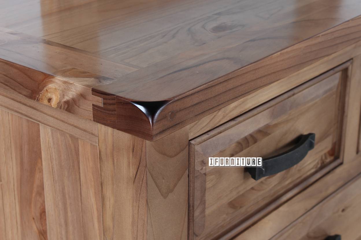 FRANCO 7-Drawer Solid NZ Pine Wood Dresser with Mirror