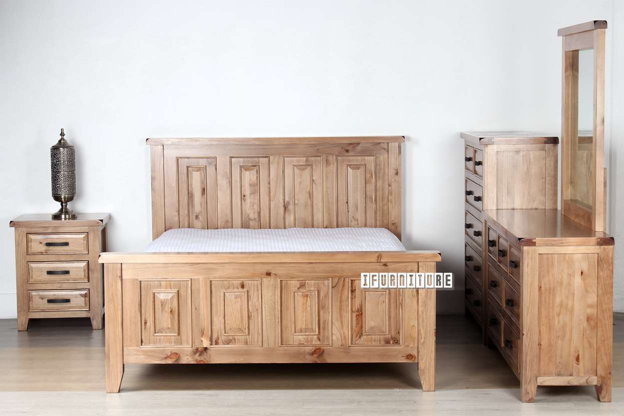 FRANCO 7-Drawer Solid NZ Pine Wood Dresser with Mirror