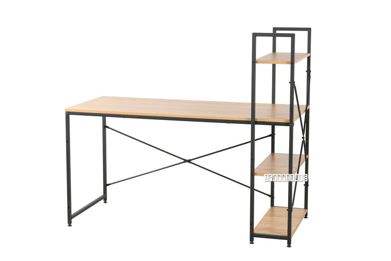 CITY 140 Desk with Shelf (Black)