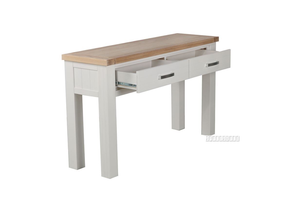 SICILY 2-Drawer Solid Wood with Ash Top Hall Table