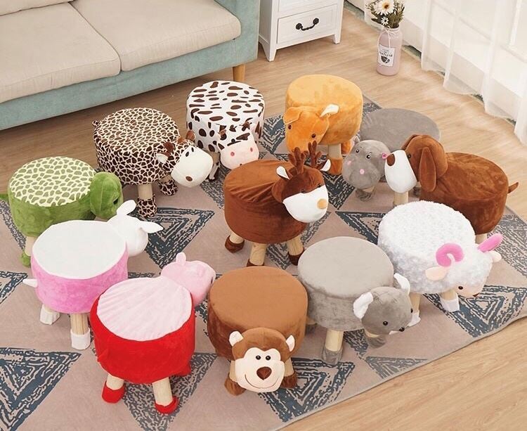 PLUSH ANIMAL Foot Stool (Sheep)