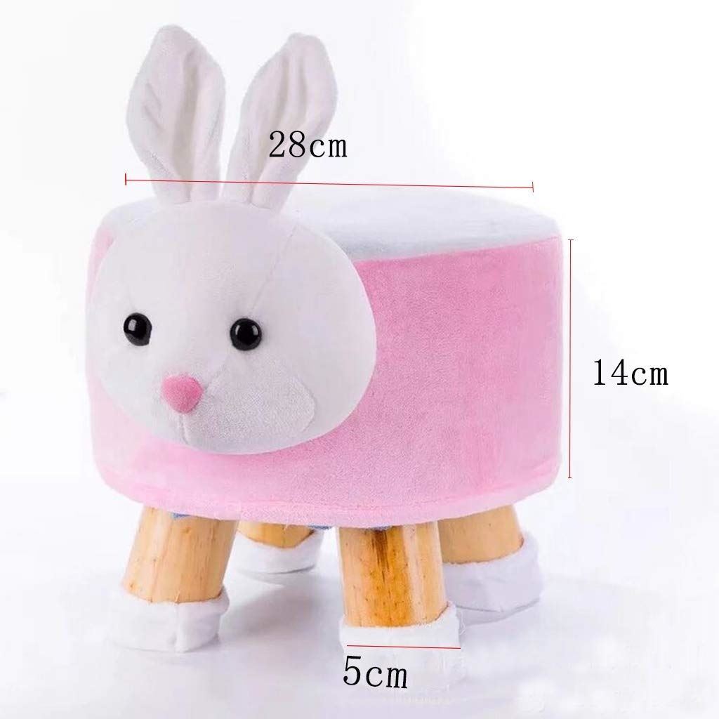 PLUSH ANIMAL FOOT STOOL *Pink Rabbit