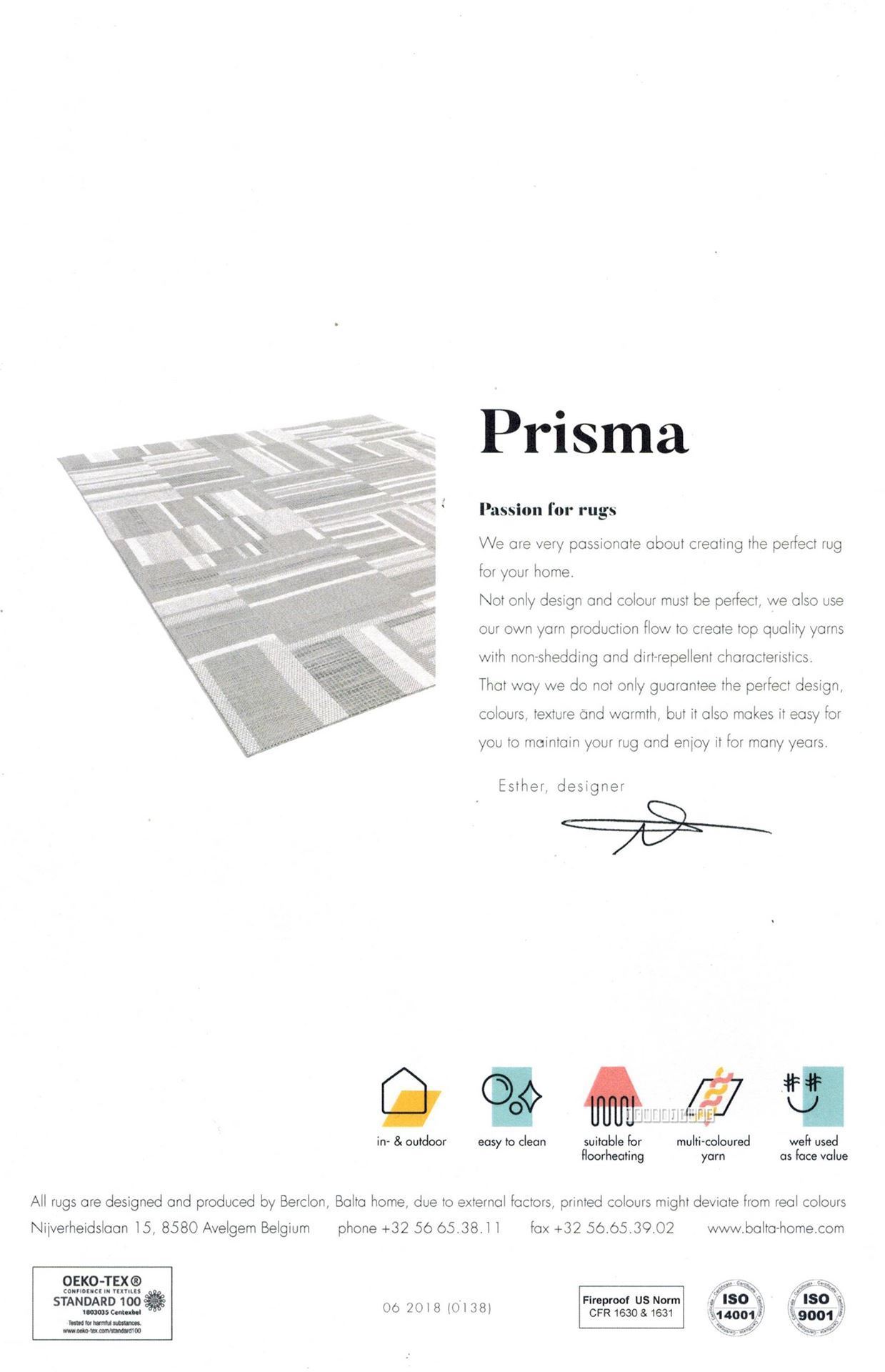 Prisma 80/120/200 Indoor/Outdoor Rug *Made In Belgium *Arrows Denim