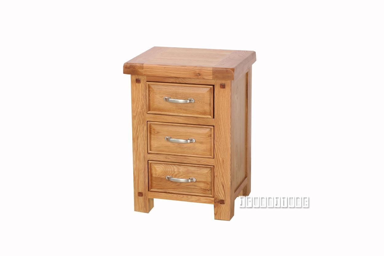 WESTMINSTER 3-Drawer Solid Oak Bedside Table