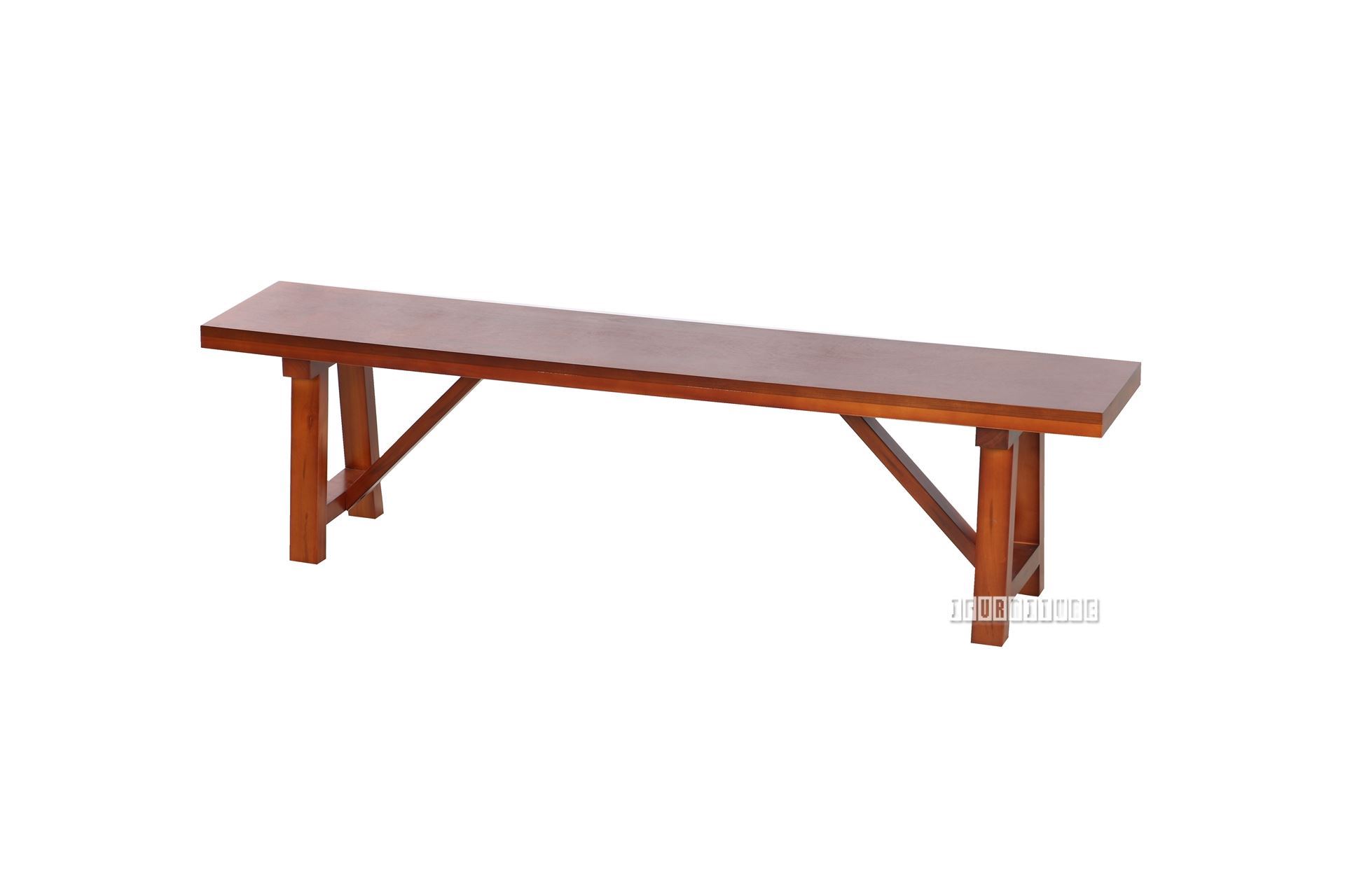 EILBY Solid Pinewood & Veneer Bench (Dark Brown)