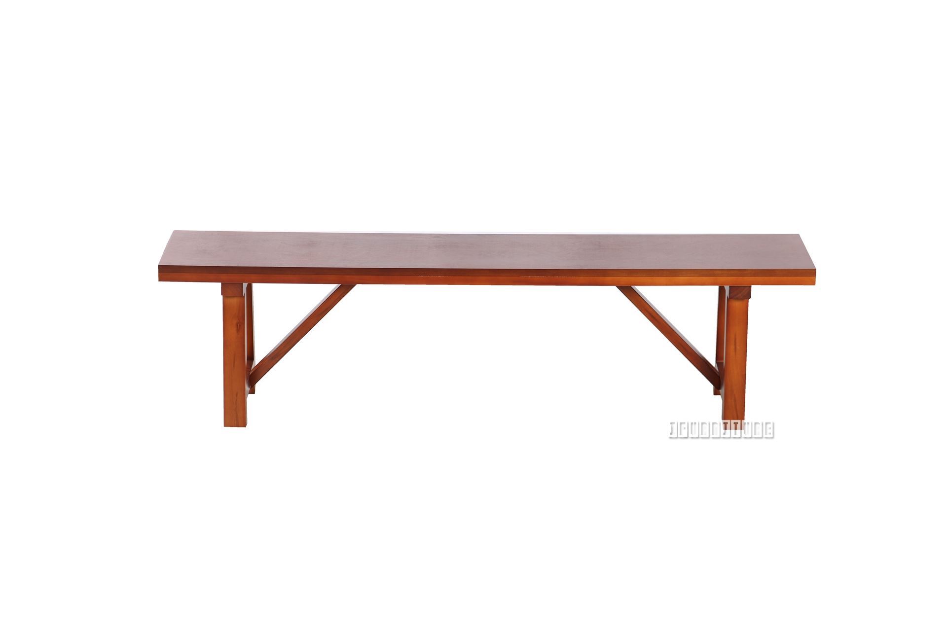 EILBY Solid Pinewood & Veneer Bench (Dark Brown)