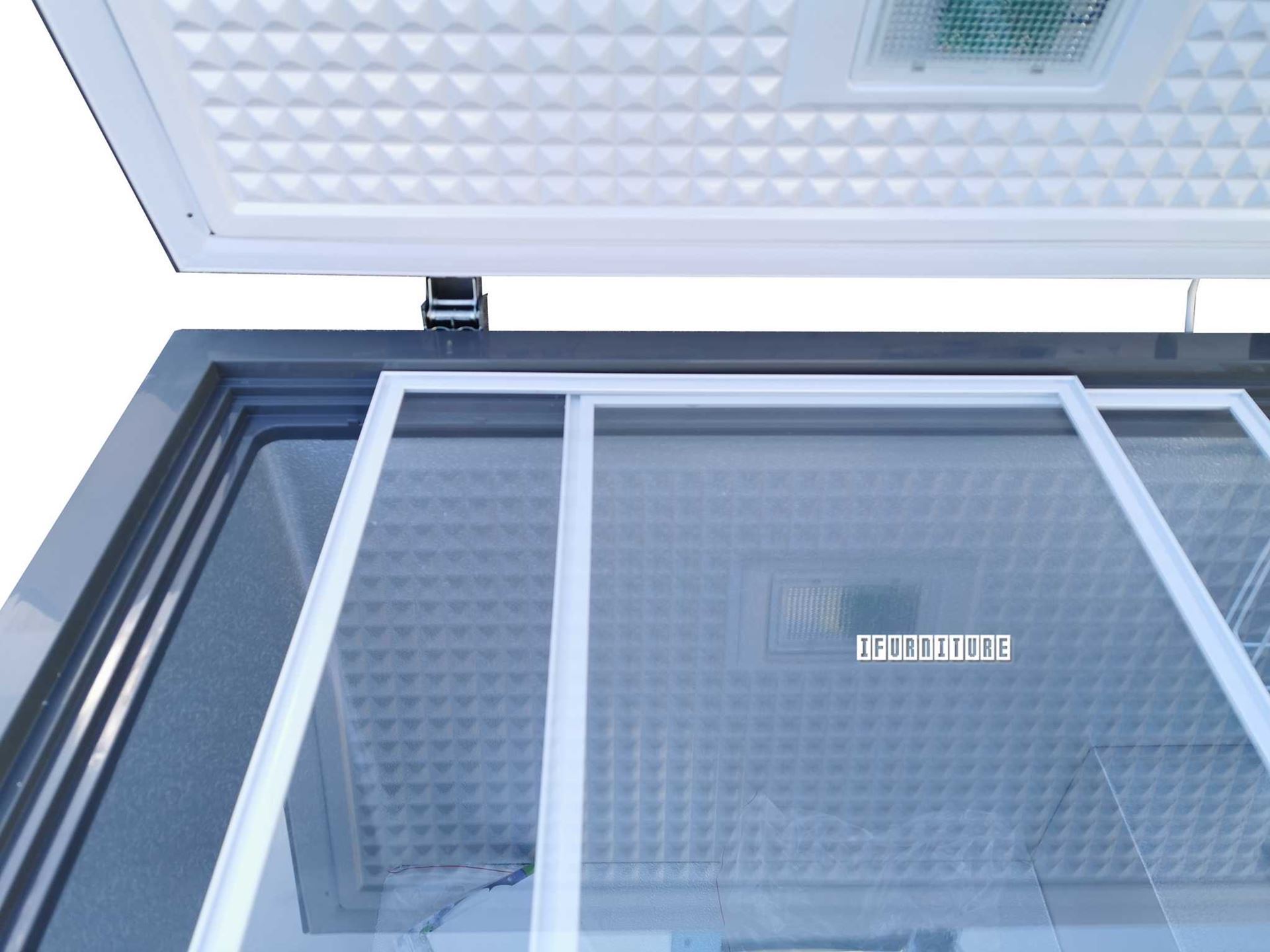 GENERAL LUX 285L CHEST FREEZER WITH LED LIGHT, GLASS SHELF & LOCK GLUX ...