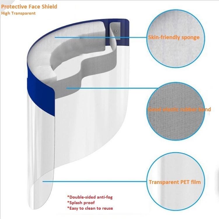 Adjustable Transparent Face Shield Protective Mask Full Face Protection ...
