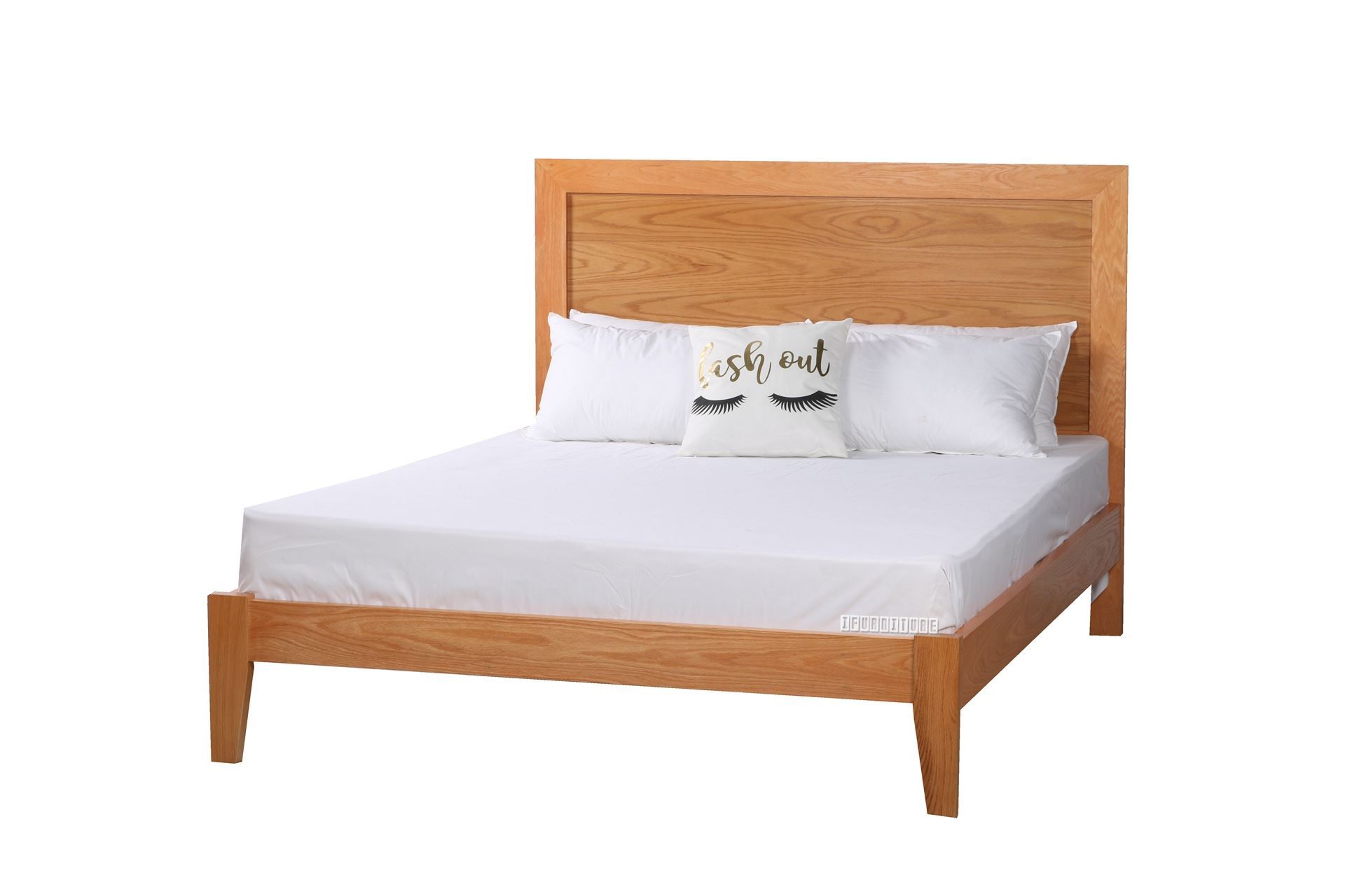 STOCKHOLM Solid Oak Bed Frame in Queen Size (Light Oak)