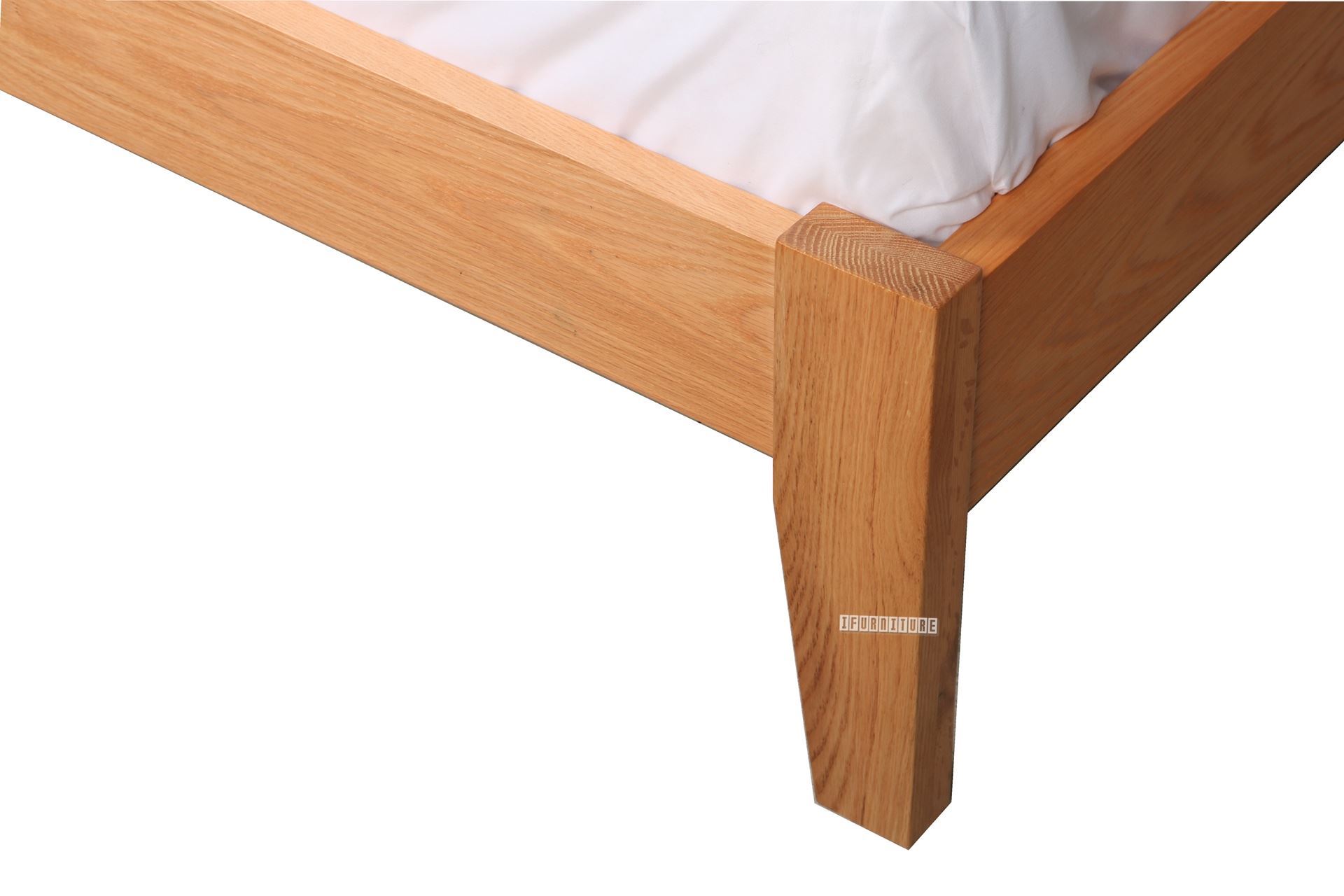 STOCKHOLM Solid Oak Bed Frame in Queen Size (Light Oak)