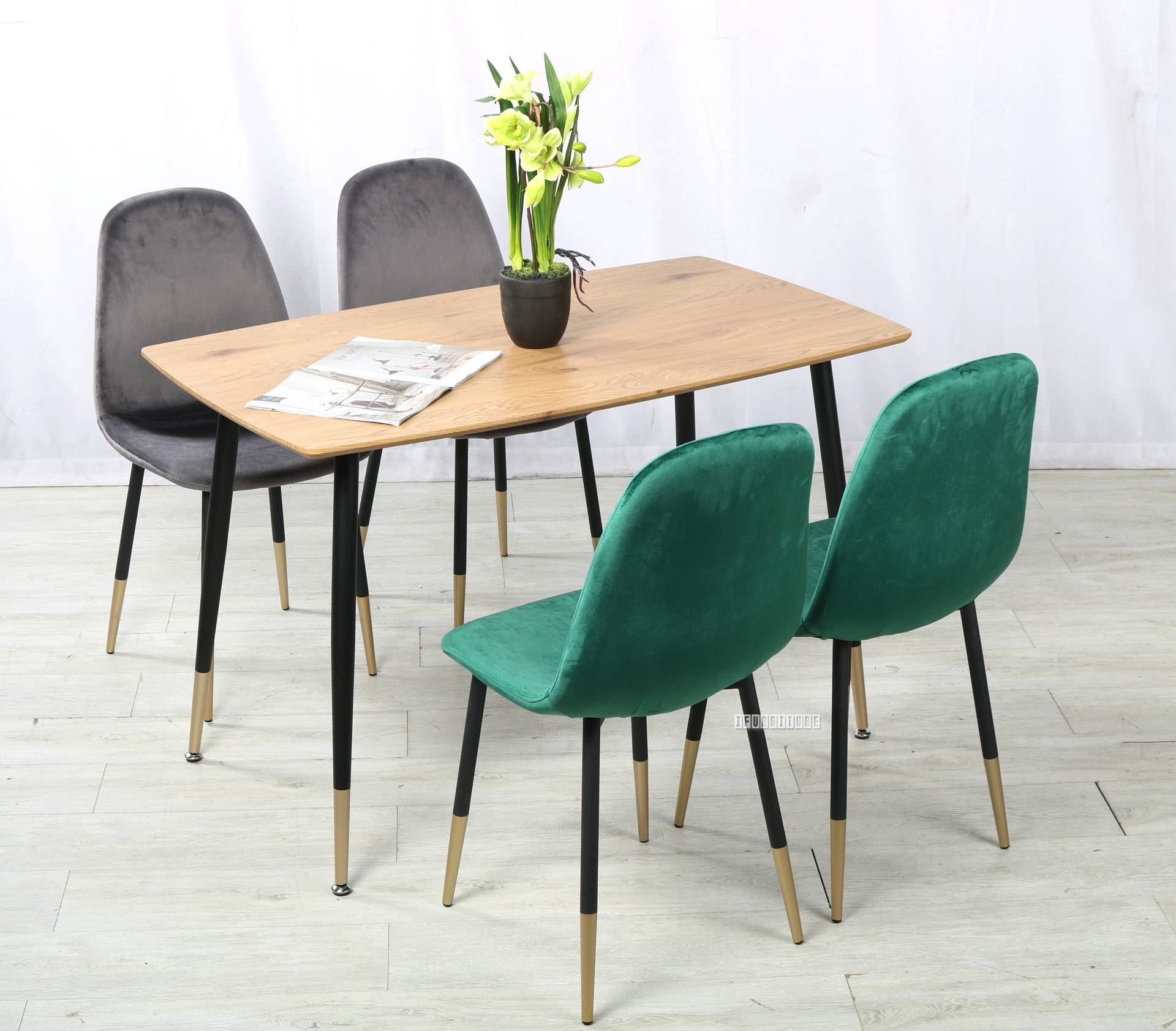 BIJOK 120 5PC Dining Set *Oak Finishing