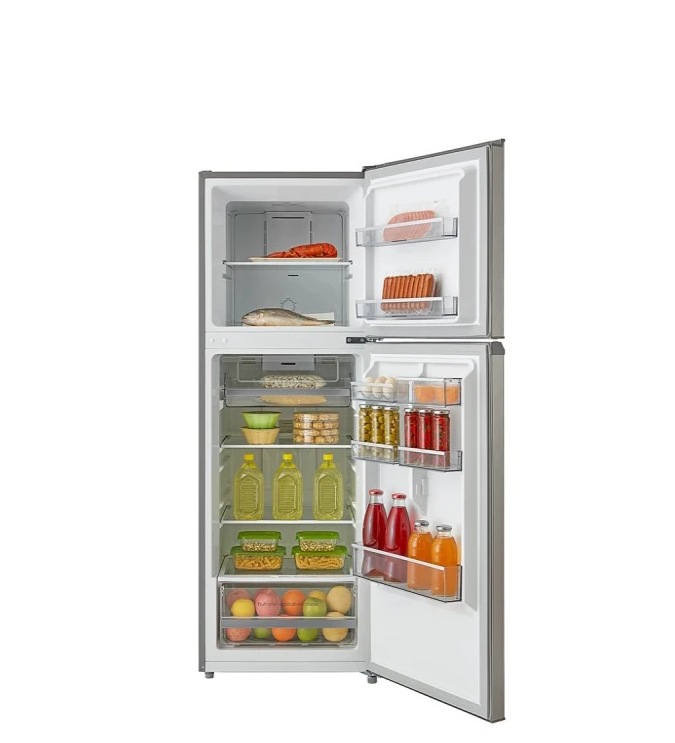 Midea 239L Fridge Freezer Stainless Steel