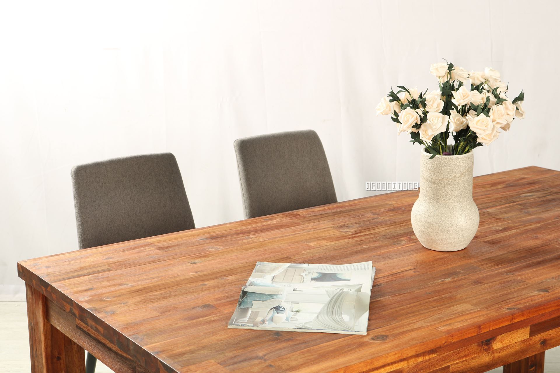 PHILIPPE 7pc Acacia Dining Combo *Rustic Java Color