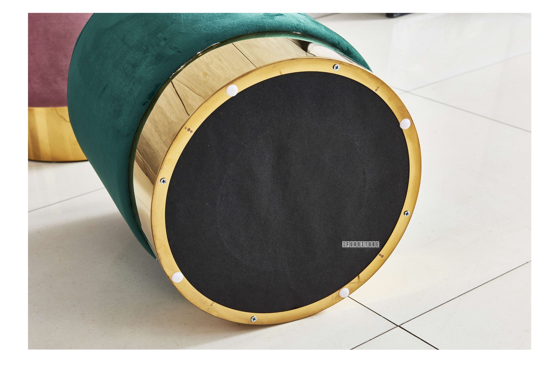 VERSA Small Footstool (Pink/Grey/Green)