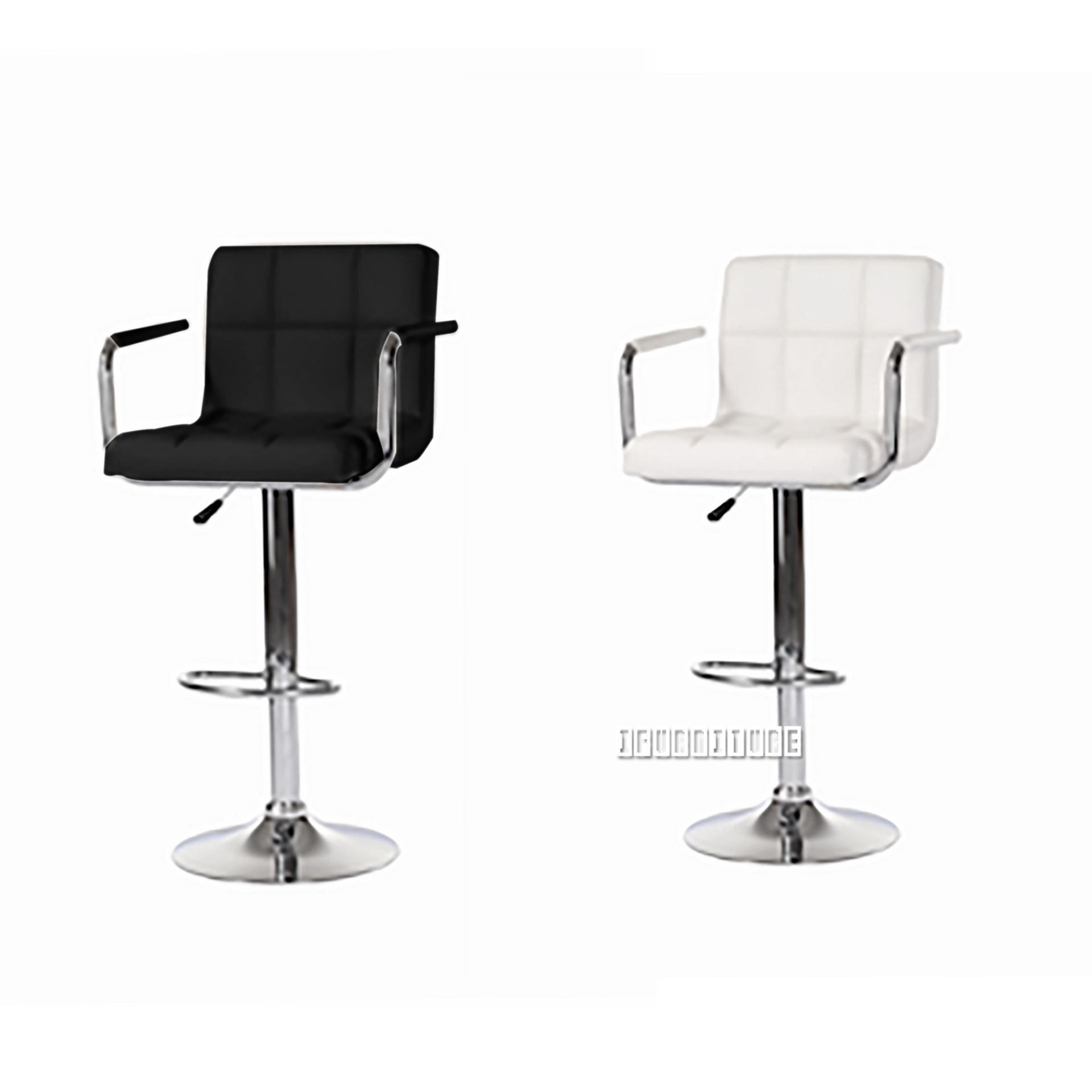TITAN Adjustable Swivel Gas Lift Bar Chair (White)