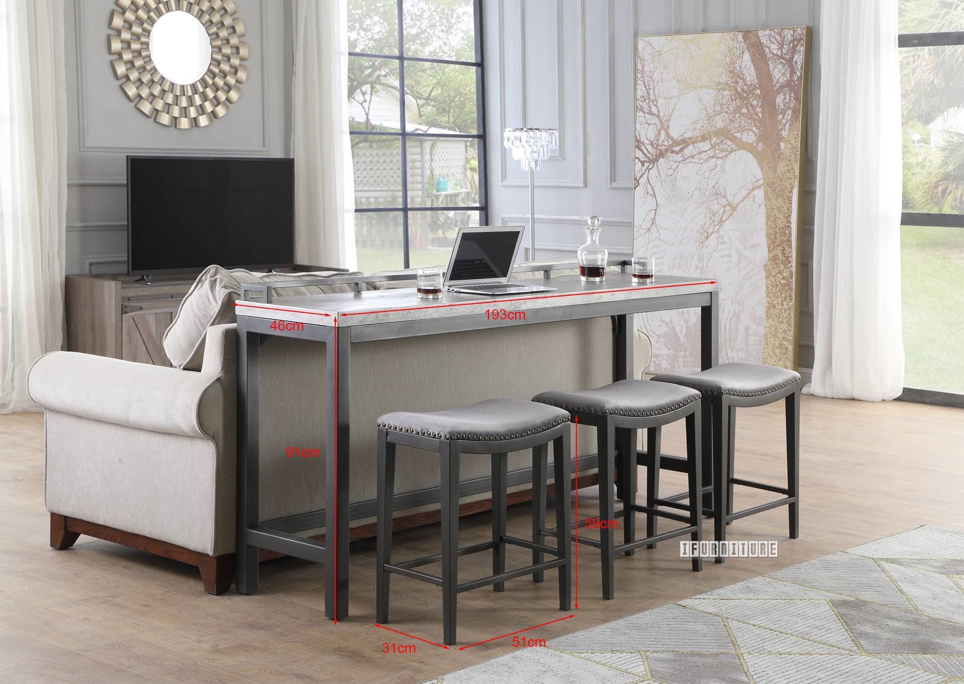 OXFORD Pub Table/Bar Set (2 Sizes)