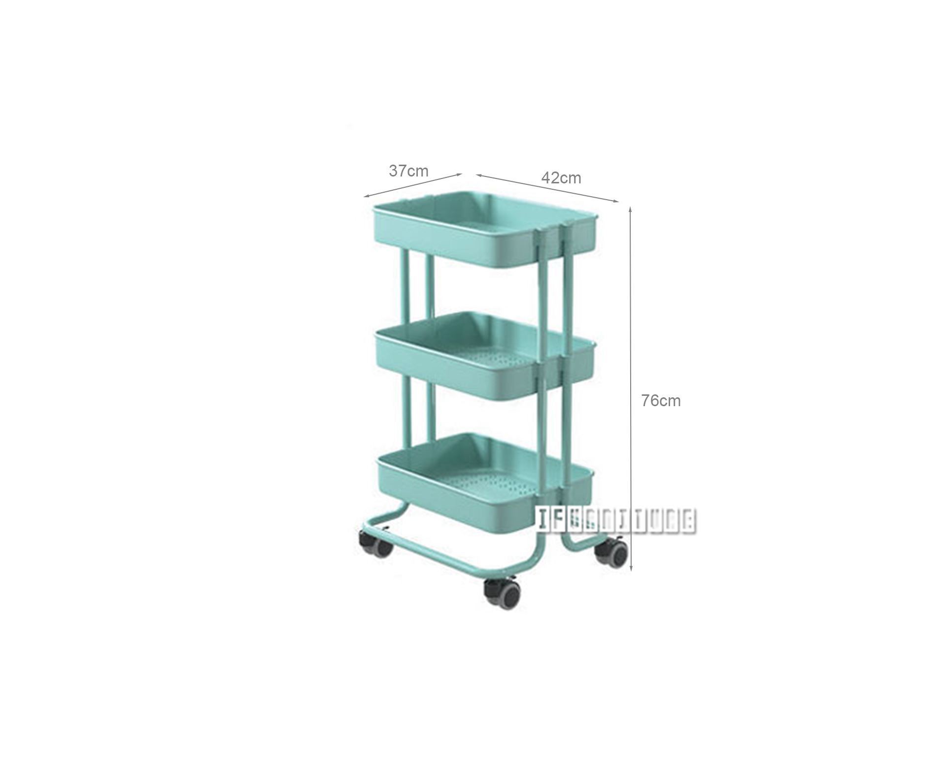 KRISTINA 3 Tier Wheel Trolley (Multiple Colours)