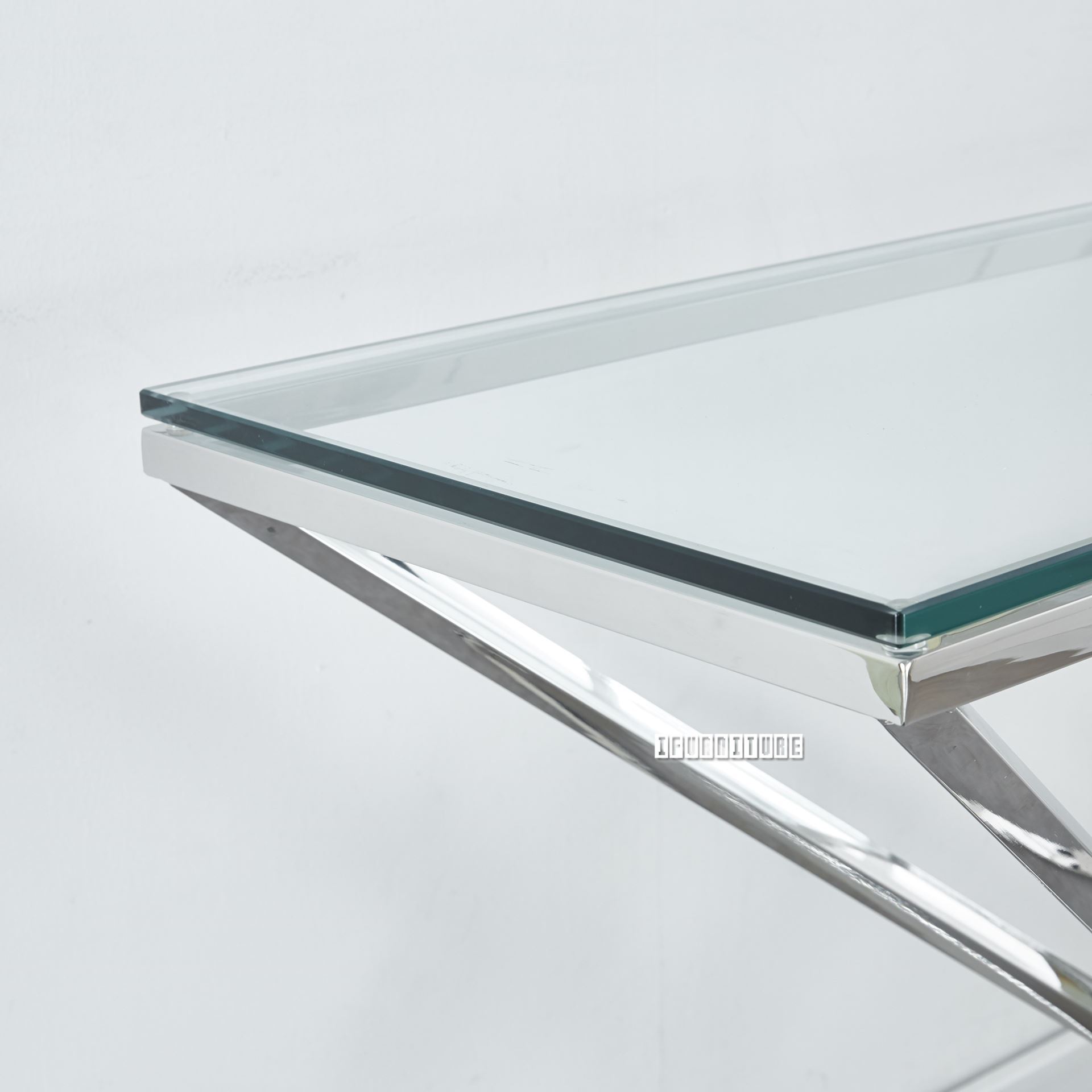 PYRAMID Stainless steel Console Table (Silver)