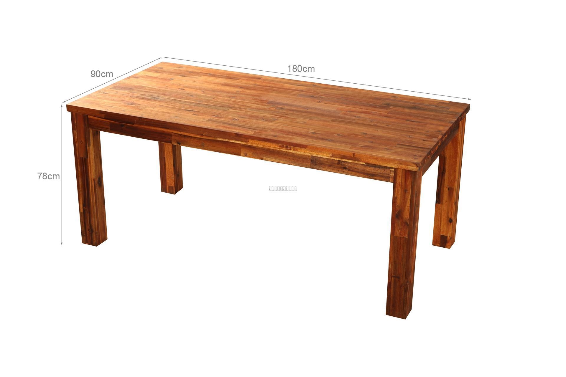 PHILIPPE Acacia Dining Table (Rustic Java Colour)
