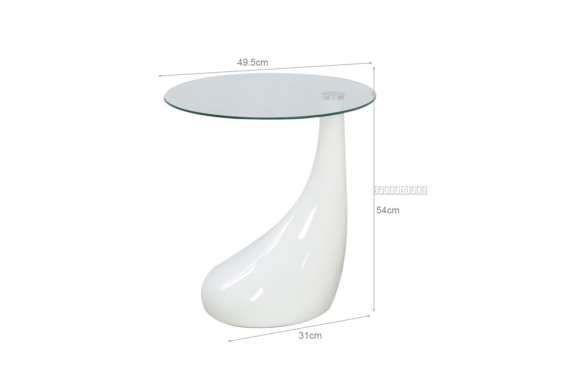 JUPITER Fiber Glass Side Table (White)