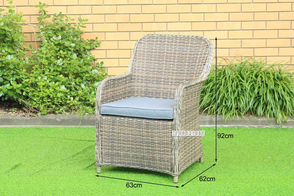 KAPSTADT ALUMINIUM FRAME Half-Round Wicker Dining Chair