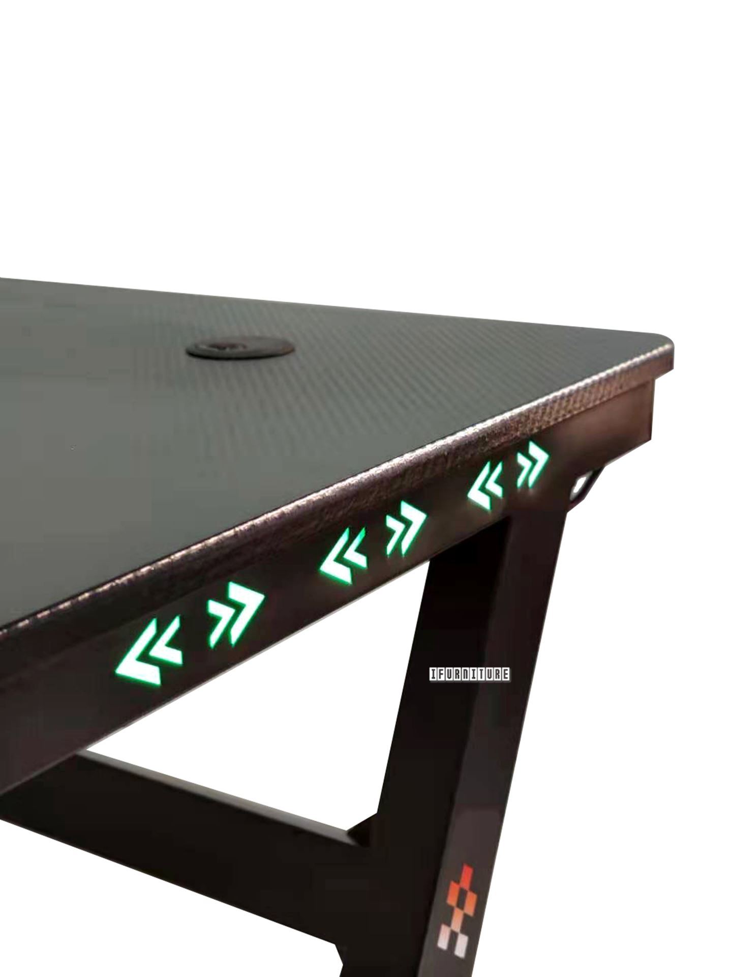 ANAKIN 120 LED Light Gaming Desk (Black)
