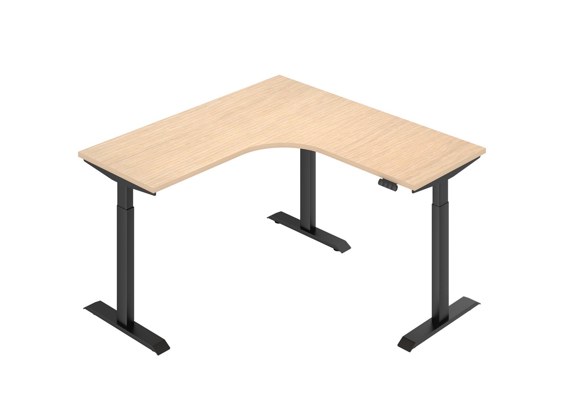 UP1 L SHAPE ADJUSTABLE DESK FRAME *WHITE OR BLACK