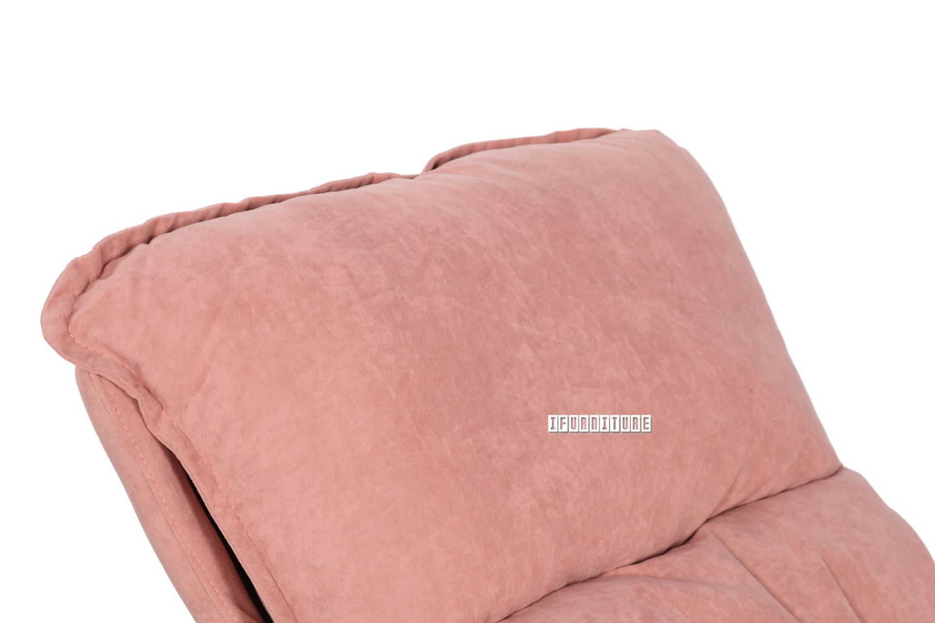 LOBSTER Fabric Rocking Chair With Footstool (Pink)