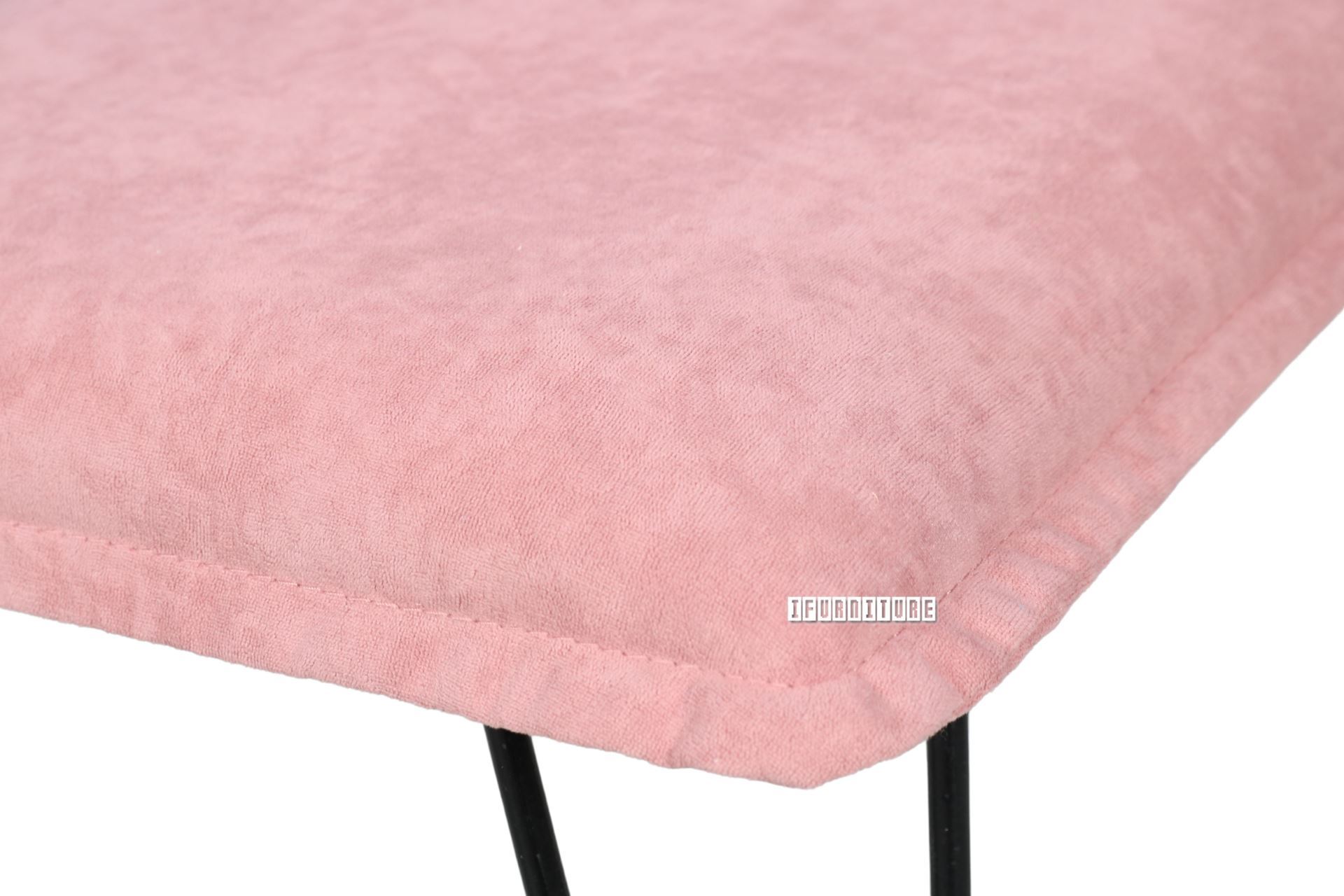 LOBSTER Fabric Rocking Chair With Footstool (Pink)