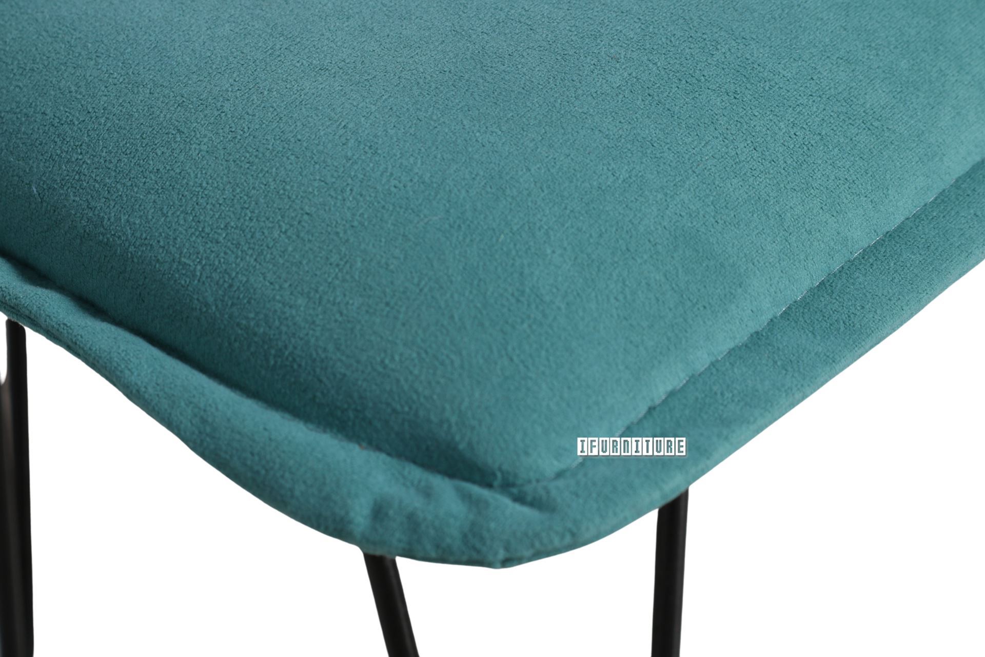 LOBSTER Fabric Rocking Chair With Footstool *Houndstooth and Blue