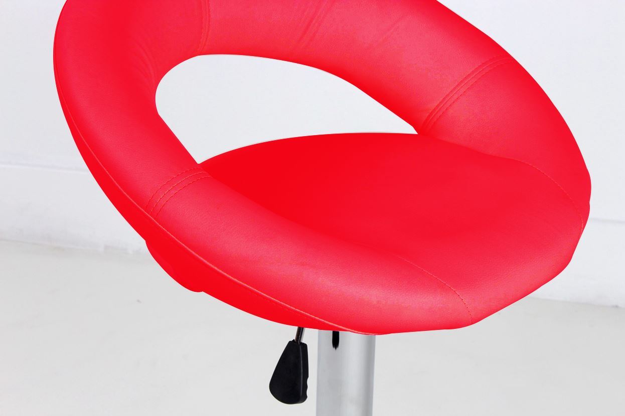 ANNIE Adjustable Swivel Gas Lift Bar Stool -White