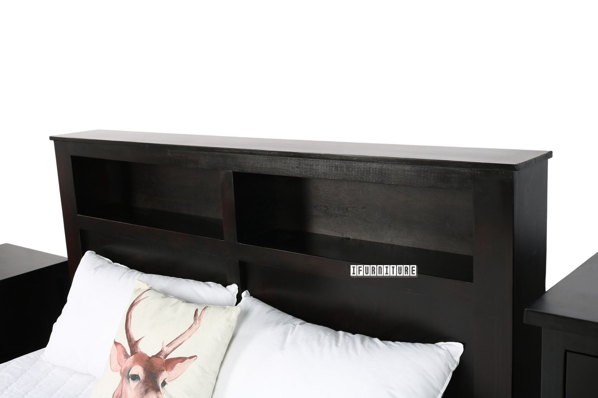 SYDNEY 3PC/4PC Bedroom Combo in Queen Size *Dark Chocolate Solid Pine