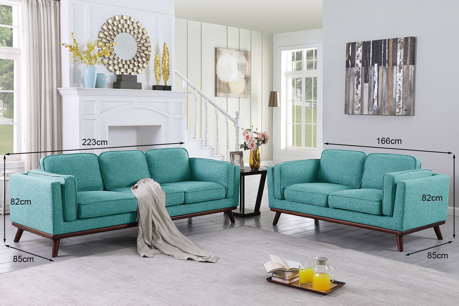 VIKING 3+2 Fabric Sofa Range *Lake Blue