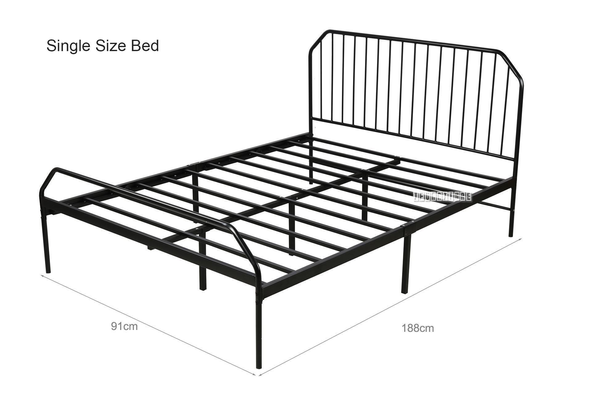 PHILIPPA Steel Frame Bed Frame in Single/Double/Queen Size