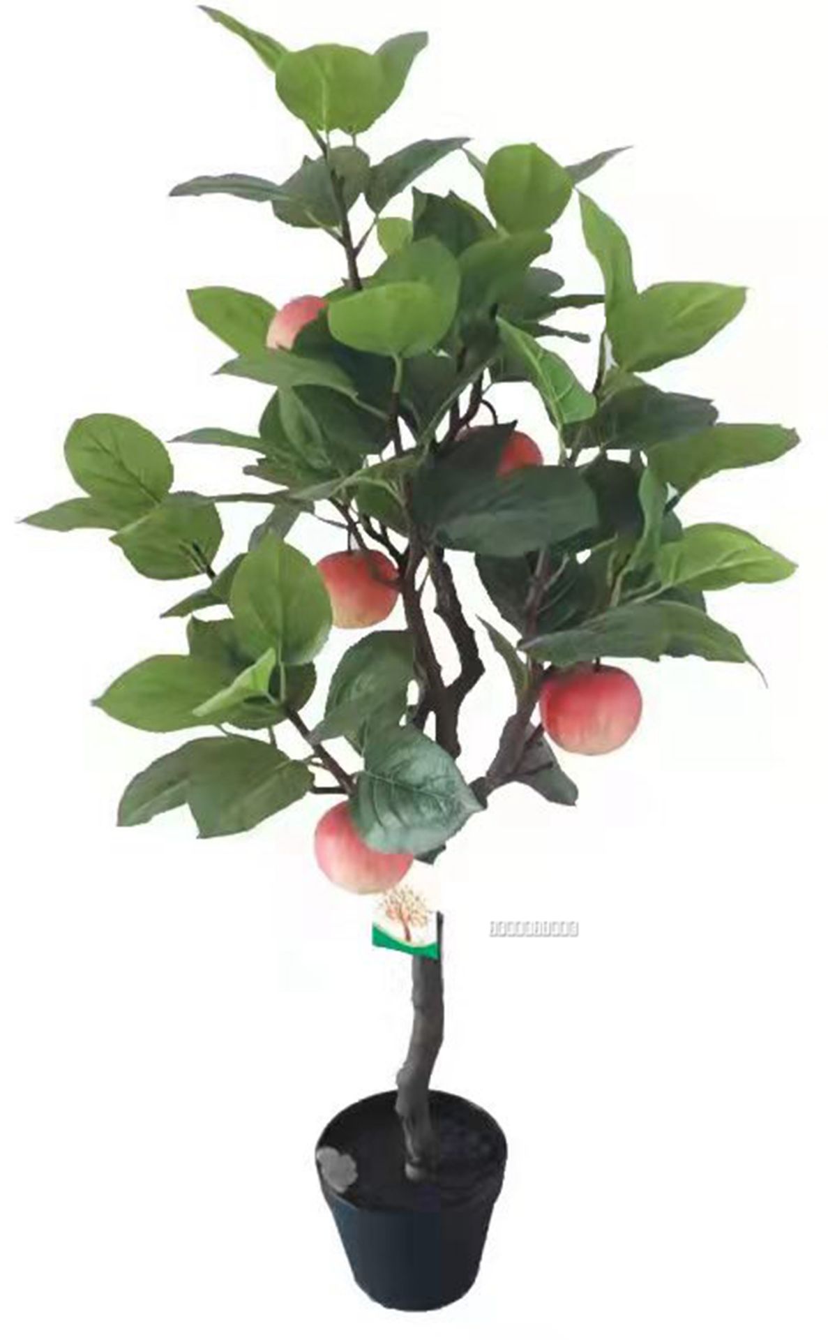 ARTIFICIAL PLANT Apple Tree with Black Plastic Pot (125cm Tall)