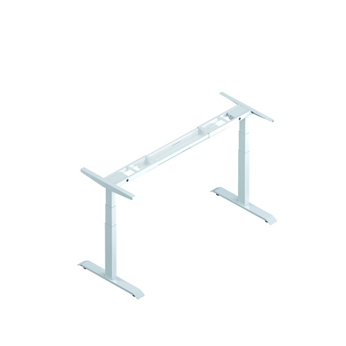 UP1 STRAIGHT ADJUSTABLE DESK FRAME - White color adjustable 695-1185mm