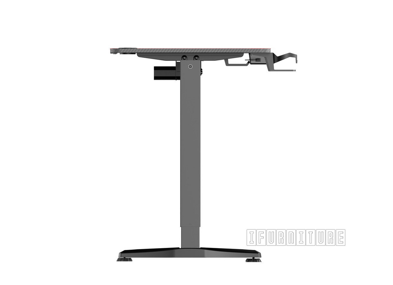MATRIX 140 Height Adjustable Straight Desk with Jumbo Mouse Pad (Carbon ...
