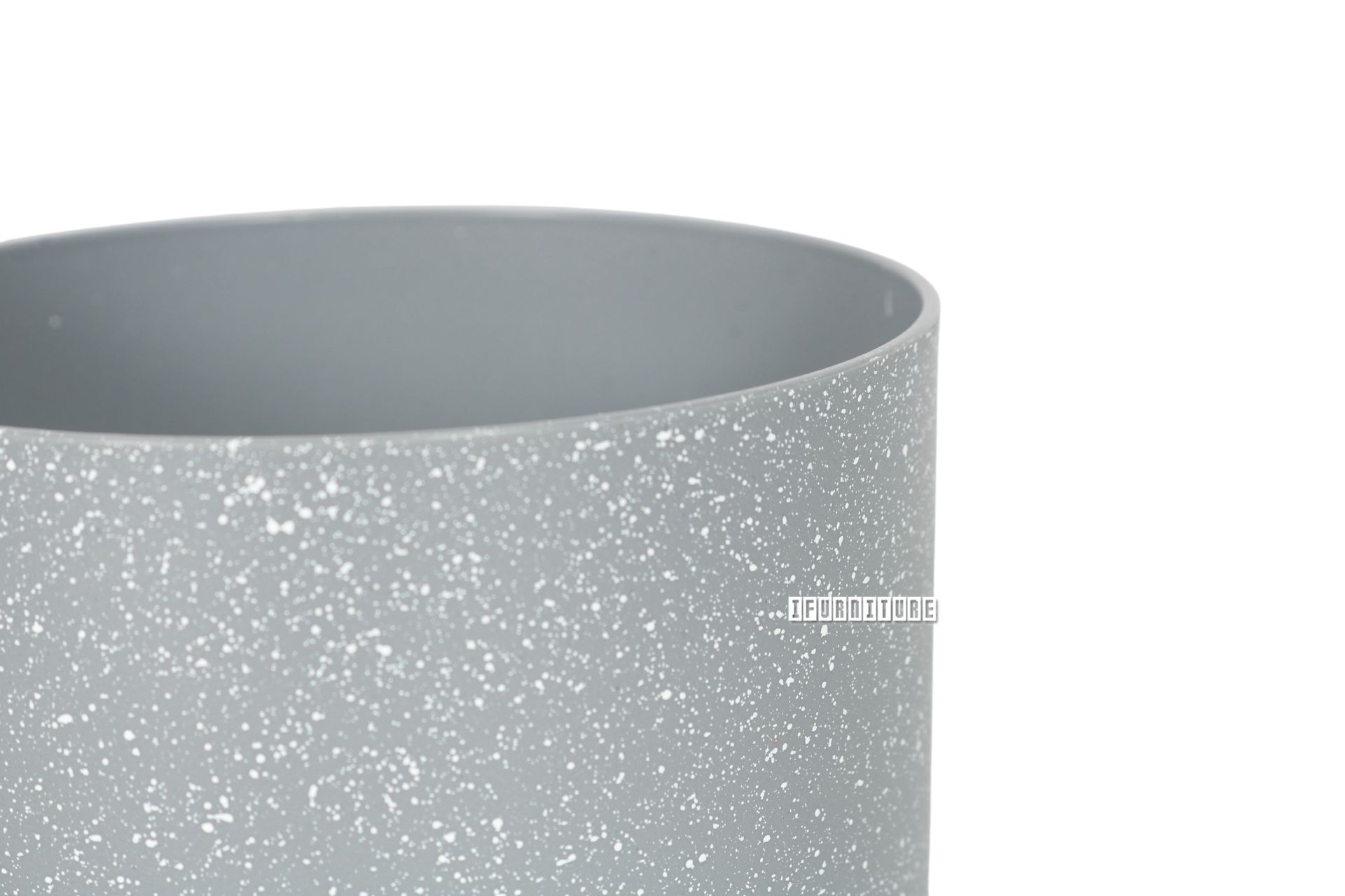 KASANDRA Plastic Marble Look Pot (Black/Khaki/Grey)