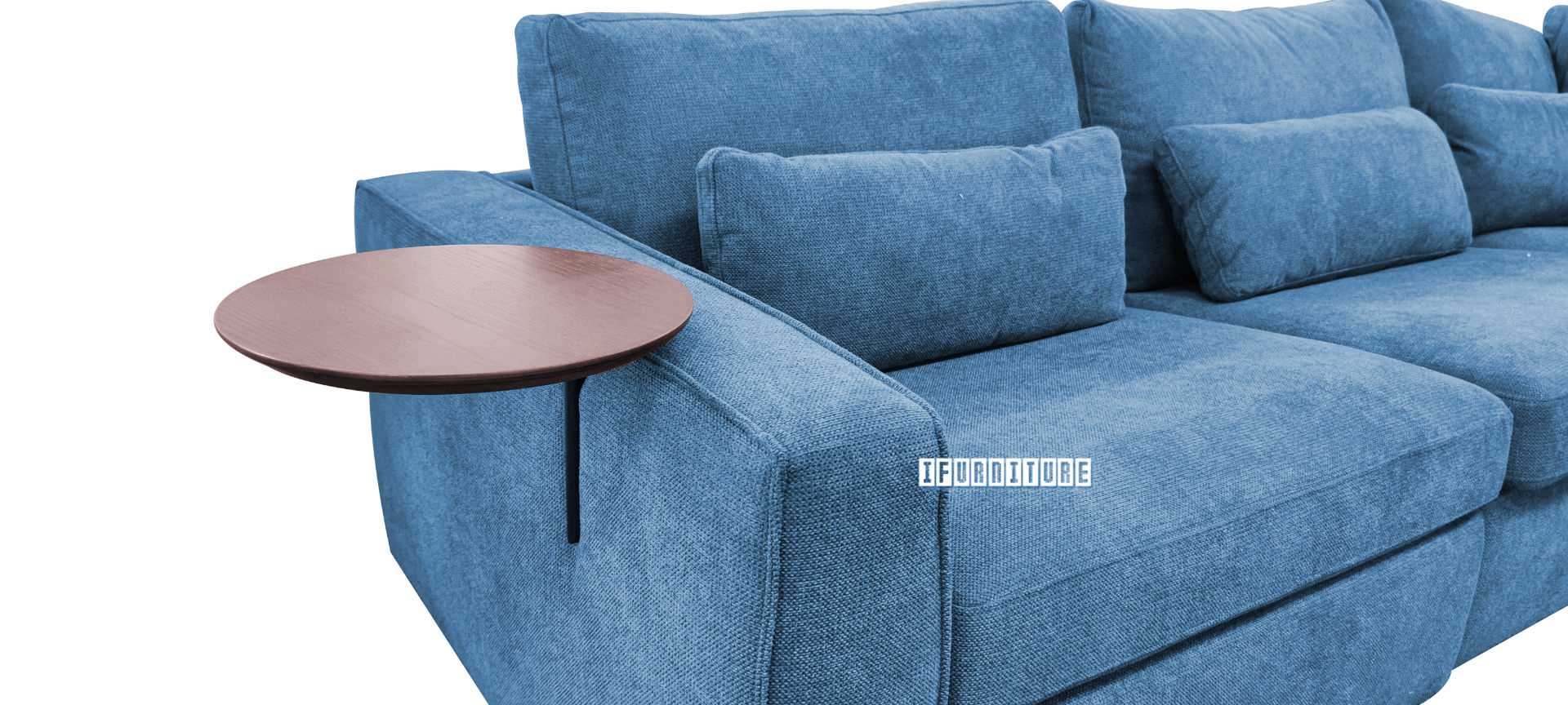 MAYA Sectional Modular Corner Sofa with Side Table (Navy Blue)