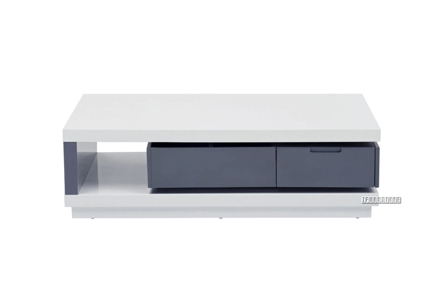 HANIMONT 120 Coffee Table with LED Lights (Swivel Storage/High Gloss ...