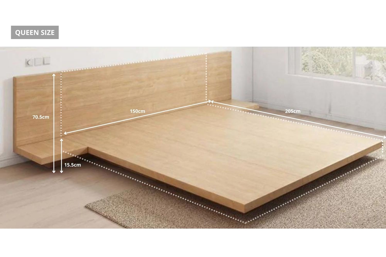 YORU 2PC/3PC Japanese Bed Frame Set (with Headboard)