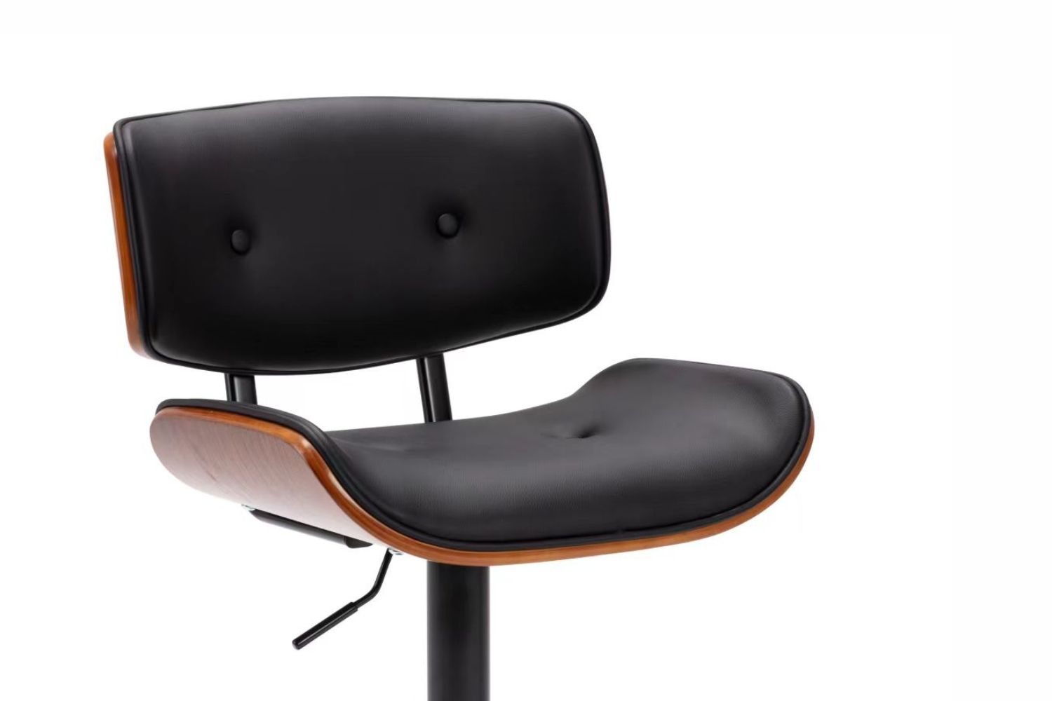 LIBERTY Bentwood Adjustable Swivel Gas Lift Bar Stool (Black/White)