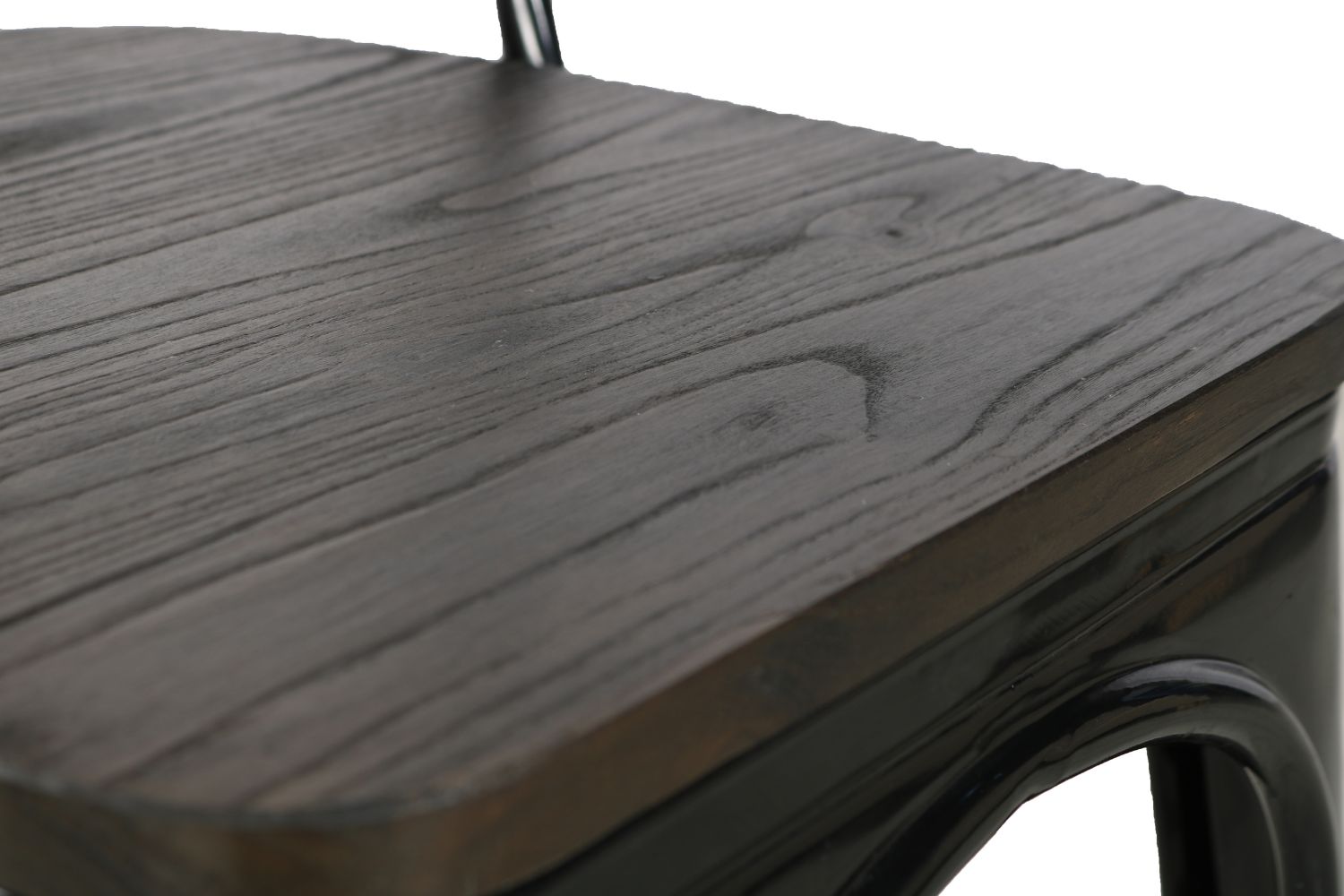 TOLIX Replica Dining Chair With Solid Rustic Elmwood (White)