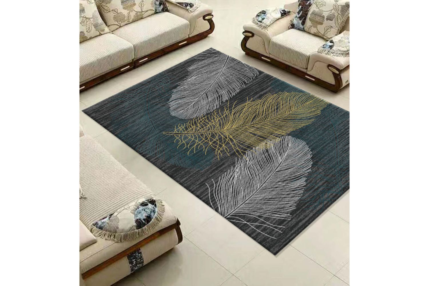 MULTICOLOUR FEATHERS Rug (160x230cm)
