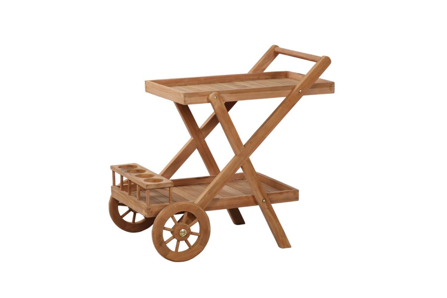 BALI Outdoor Solid Teak Wood Serving Trolley