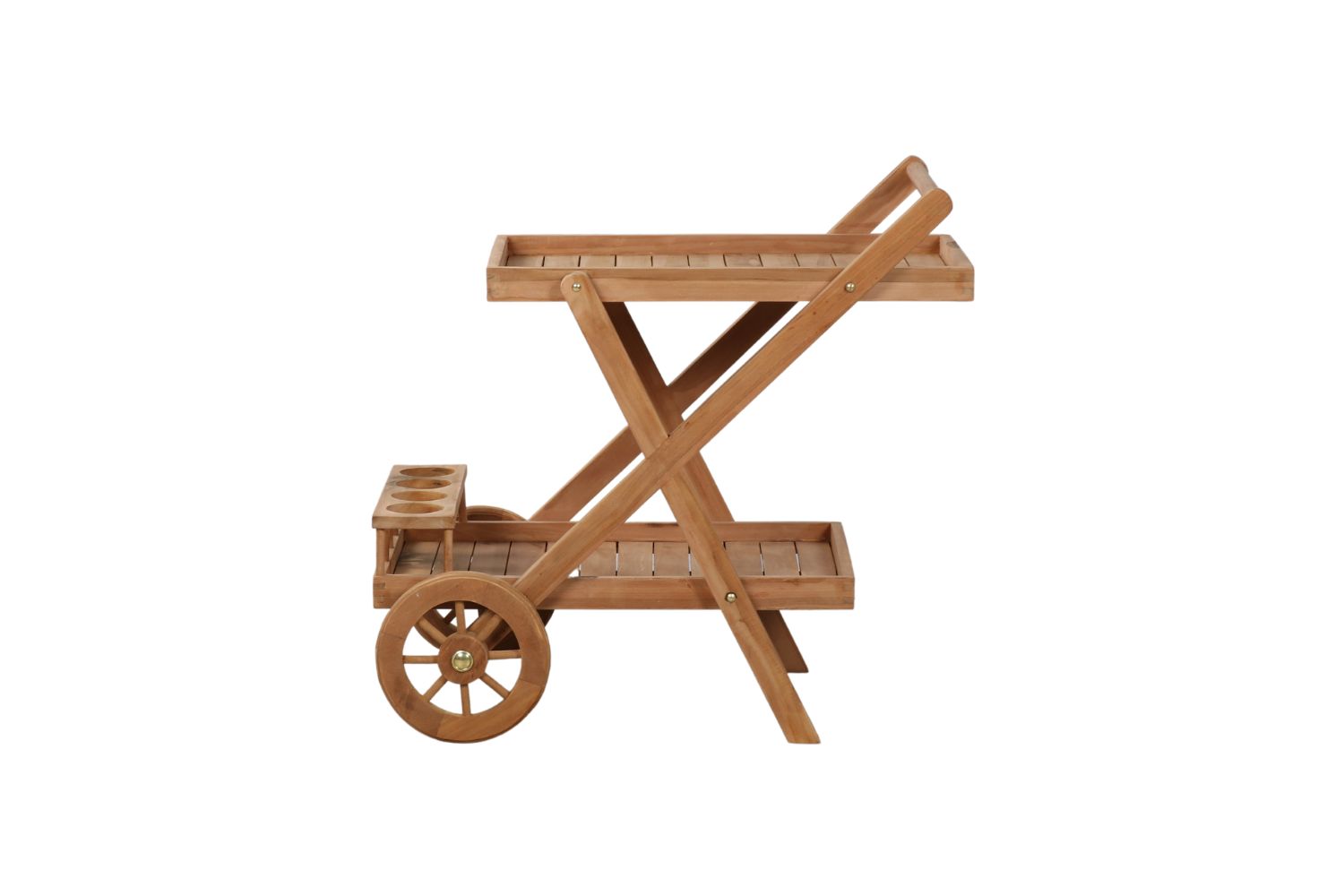 BALI Outdoor Solid Teak Wood Serving Trolley
