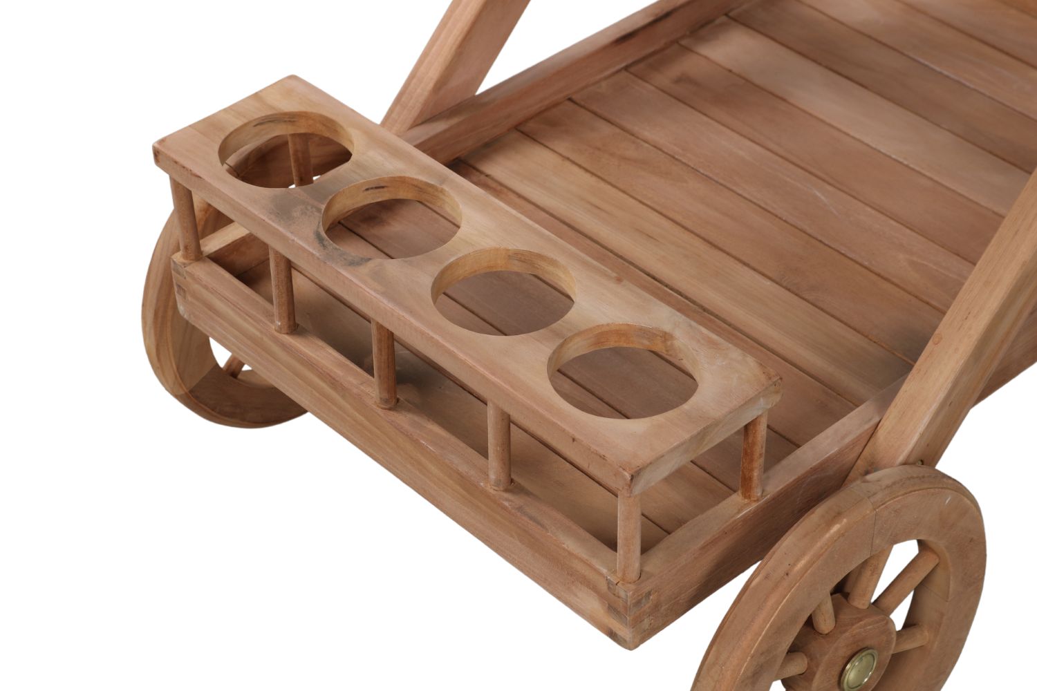 BALI Outdoor Solid Teak Wood Serving Trolley